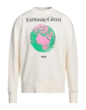MSGM Cotton Fleece Sweatshirt - White