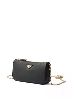 Prada Mini Leather Chain Shoulder Bag