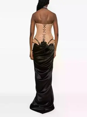 MITILIANE COUTURE Leather Corset And Maxi Skirt Set