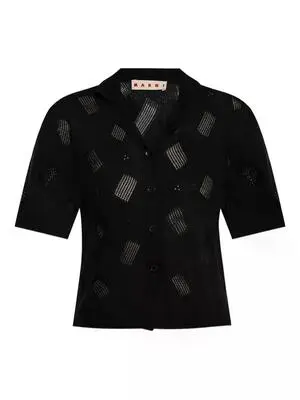 Marni Embroidered Shirt - Black