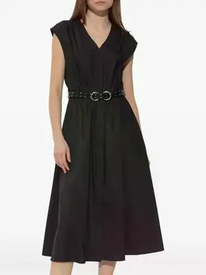 Michael Kors Belted Poplin Midi Dress