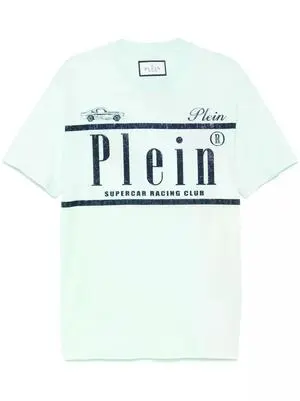 Philipp Plein Rhinestone-logo T-shirt - Green