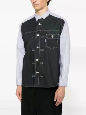 Comme Des Garçons Striped Shirt - Blue
