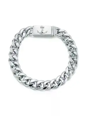 Mateo Anchor Lock Chain-link Bracelet - Silver