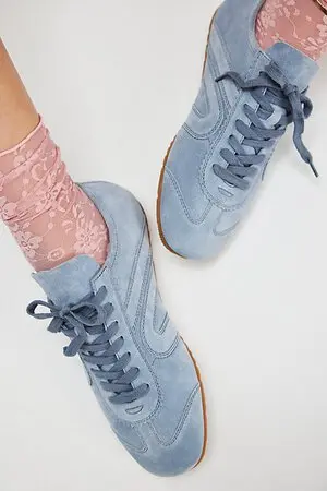 Jeffrey Campbell Willow Suede Sneakers Powder Blue Suede