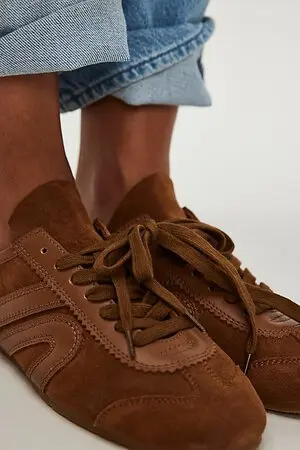 Jeffrey Campbell Willow Suede Sneakers - Tan Suede Combo