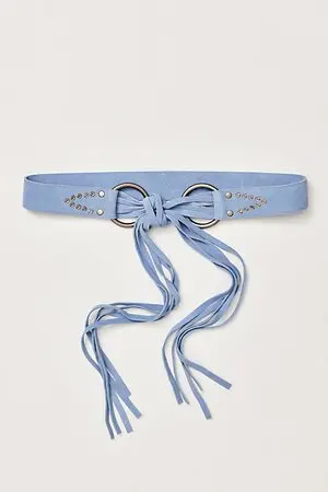 Free People Studded Wrap Waist Belt - Cornflower
