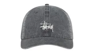 StÜssy Washed Basic Cap - Washed Charcoal