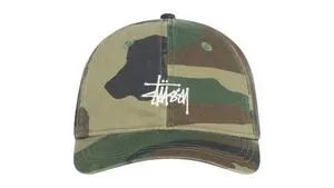 StÜssy Basic Washed Cap - Woodland Camo