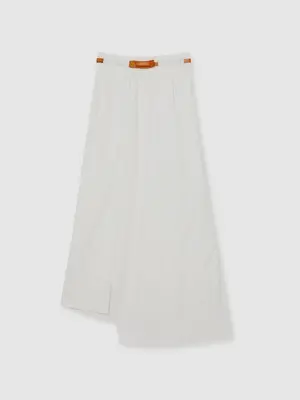 REISS Niara Poplin Midi Skirt