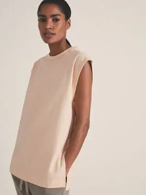 REISS X Les 100 Ciels Dylan Oversized Vest - Peach