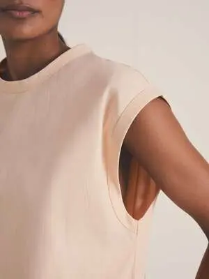 REISS X Les 100 Ciels Dylan Oversized Vest - Peach
