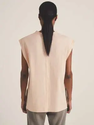 REISS X Les 100 Ciels Dylan Oversized Vest - Peach