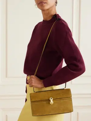 Savette Symmetry 26 Suede Shoulder Bag