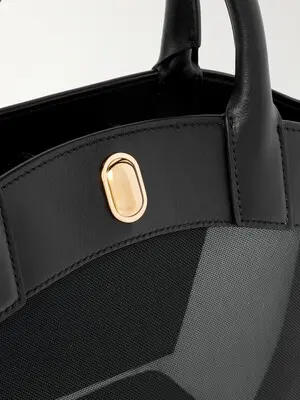 Savette Tondo Leather-trimmed Mesh Tote