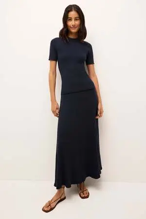 MARIE OLIVER Kayla Ribbed Top - Navy