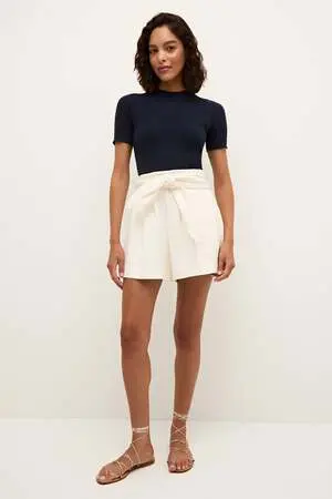 MARIE OLIVER Kayla Ribbed Top - Navy