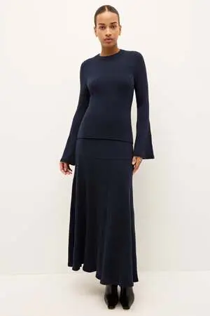 MARIE OLIVER Kaylan Maxi Skirt - Navy