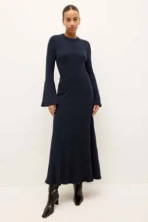 MARIE OLIVER Kaylan Maxi Skirt - Navy