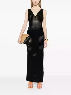 Elisabetta Franchi Open-knit Maxi Dress