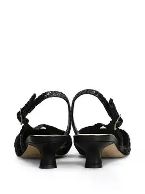 L'ARIANNA Leather Slingback Pumps