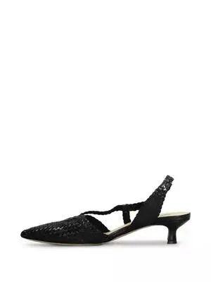L'ARIANNA Leather Slingback Pumps