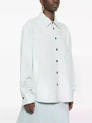 Victoria Beckham Logo-embossed Shirt - Blue