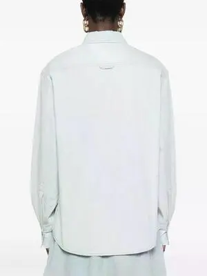 Victoria Beckham Logo-embossed Shirt - Blue