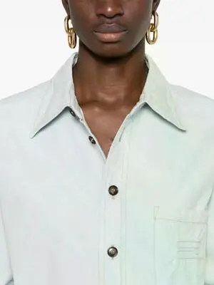 Victoria Beckham Logo-embossed Shirt - Blue