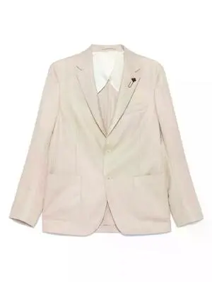LARDINI Single-breasted Blazer - Neutrals