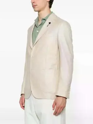 LARDINI Single-breasted Blazer - Neutrals