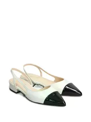 ANNA F. 35mm Leather Pumps - Neutrals