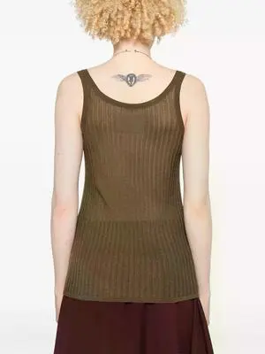 Helmut Lang Pointelle Ribbed Tank Top