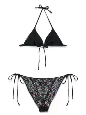 VENUJA Crystal-embellished Bikini - Black