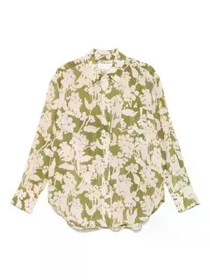 Victoria Beckham Floral-print Shirt - Green