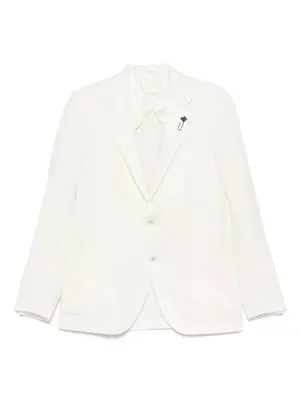 LARDINI Basketweave Blazer - White