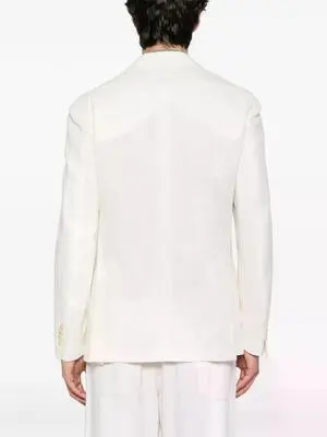 LARDINI Basketweave Blazer - White