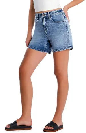 HINT OF BLU Swift High-waist Denim Shorts - Blue Gless