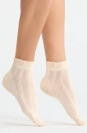 CASA CLARA Dylan Crew Socks - Ivory