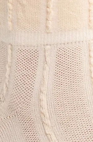 CASA CLARA Dylan Crew Socks - Ivory