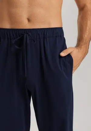 Hanro Night And Day Cotton Drawstring Pants - Deep Navy