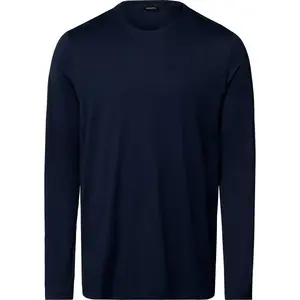 Hanro Night And Day Cotton Crew Neck Top - Deep Navy