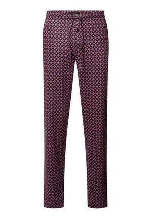 Hanro Night And Day Cotton Drawstring Pajama Pants - Blue Gems Print