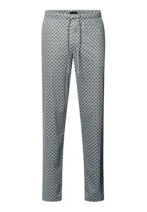 Hanro Night And Day Cotton Drawstring Pajama Pants - Grey Gems Print