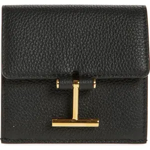 TOM FORD Tara Leather Card Wallet - Black