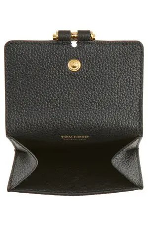 TOM FORD Tara Leather Card Wallet - Black