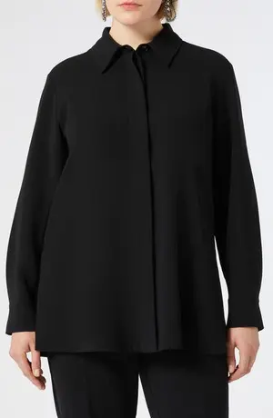 Marina Rinaldi Cady Button-up Shirt