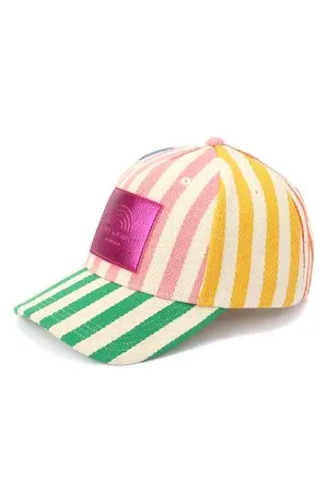 Kurt Geiger Multicolor Stripe Baseball Cap - Rainbow