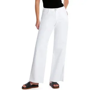 HINT OF BLU Side Slit Wide Leg Jeans - White
