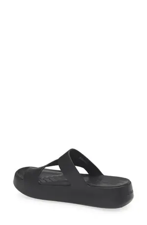 CROCS Getaway Toe Loop Platform Sandals - Black
